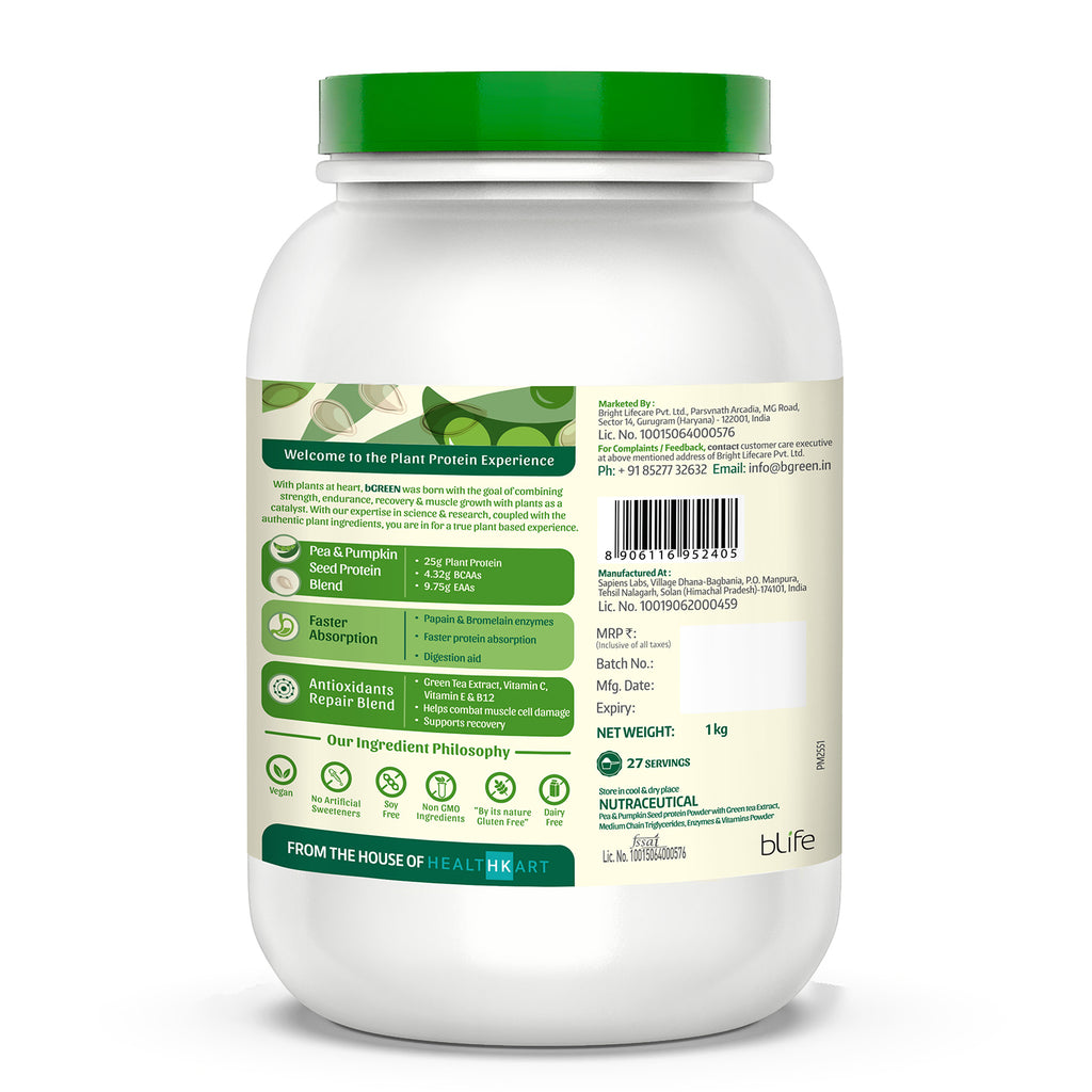 bGREEN Plant Protein (For men & women)